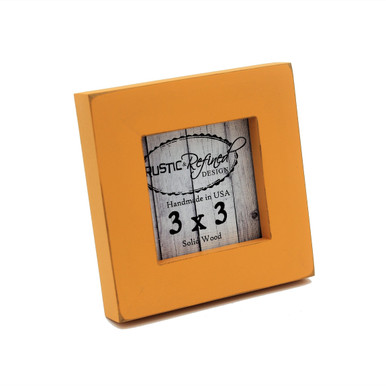 Rustic and Refined Design 3x3 Solid Wood Made in USA Picture Frame with ...