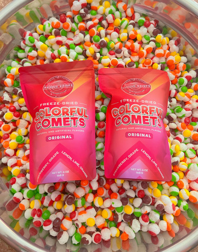 Colorful Comets - Original Flavor 6oz Bag (Freeze Dried Candy)(Skittles ...