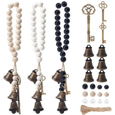 FREEBLOSS 3 Set DIY Witch Bells Kit Witches Bells with Wooden Beads ...