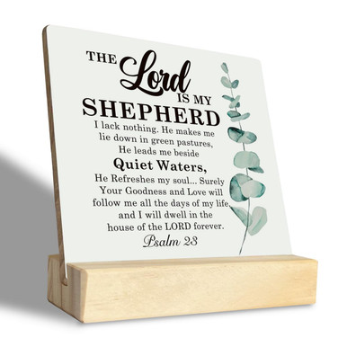 Christian Plaque, Plaques Gift with Wooden Stand, Religious Artwork for ...