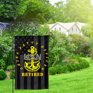 Navy-CPO-Chief-Petty-Officer-Retired Garden lawn Flag Home Yard Flag ...