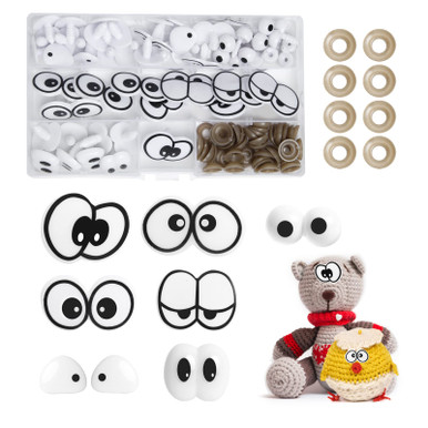 MU TU HD 100pcs Safety Craft Eyes for DIY Clay and Amigurumi Decor, 20 ...