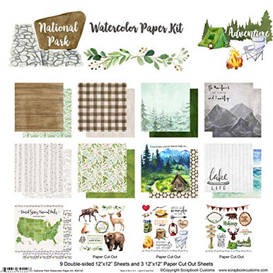 Scrapbook Customs National Park Watercolor Paper Scrapbook Kit ...