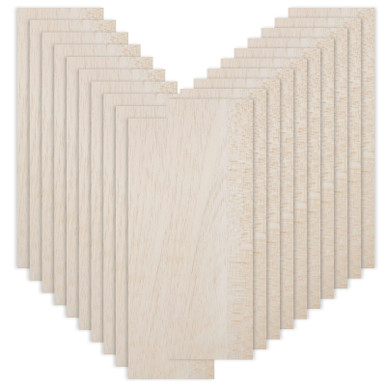 DAJAVE 20 Pack 4x12x1/16 Inch Balsa Wood Sheets, Thin Plywood Wood ...
