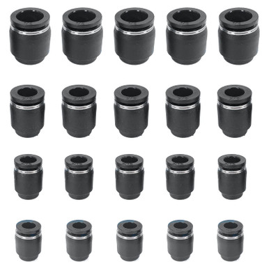 Jienk 20PCS Pneumatic Cap Style Plug Fitting, Push-to-Connect Fitting ...
