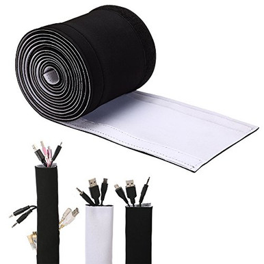 118"×5.3" Neoprene Adjustable Cable Management Sleeves, Cable Cord Wire ...