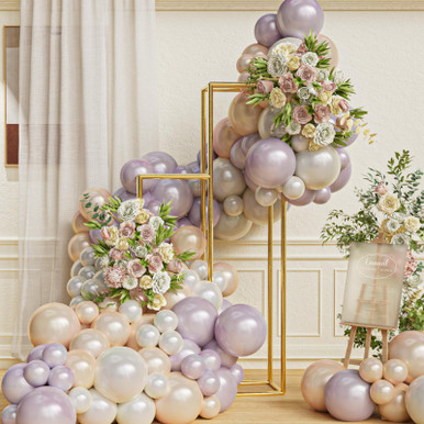 Enanal Pearl White Balloon Garland Arch Kit, 109pcs Double Stuffed ...