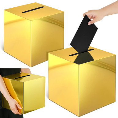 Tessco 2 Pcs 10" Card Box for Party Card Box for Wedding Birthday Money ...