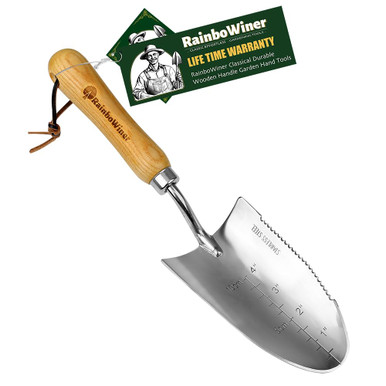 Rainbowiner Extra Large Garden Trowel with Depth Marks, Super Strong ...