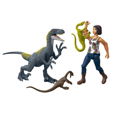 Mattel Jurassic World Toys Camp Cretaceous Sammy, Velociraptor and 2 ...