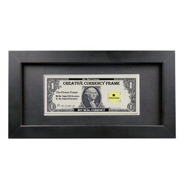 Creative Wooden Picture Frames 4x9 inch Black Dollar Bill Frames with ...