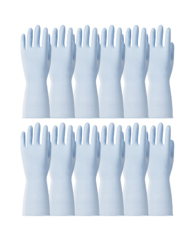 PACIFIC PPE 12 Pairs Dishwahsing Gloves, 12 Inches Rubber Gloves, Blue ...