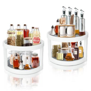 FVIEXE 2PCS Non-Skid Cabinet Lazy Susan Turntable 10 Inch, 360 Degree ...