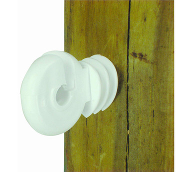 Field Guardian Wood Post Screw-In Ring Polyrope Insulator, White ...