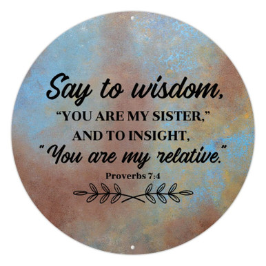 Say to Wisdom Signs Jesus Round Metal Signs Religious Faith Metal Wall ...