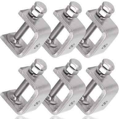 Stainless Steel C Clamps Mini 1 Inch for Mounting, Heavy Duty Metal U ...