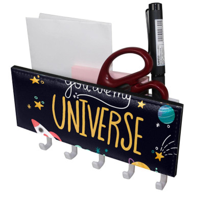 Cute Universe With Planets And Lettering With Quote Rack Organizer with ...