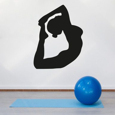 Stretching Woman Practicing Yoga Stickers - Meditation Wall Decal with ...