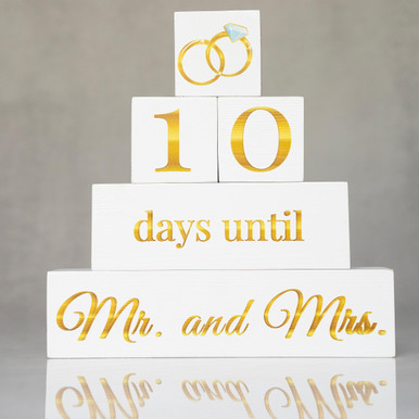 Wedding Countdown Block Set - Congratulations Engagement Gift - Up to ...