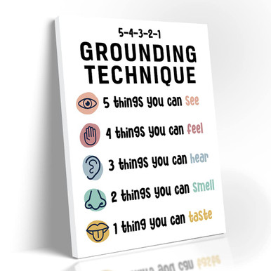 Grounding technique Art Printed Poster, Mental Health Canvas Poster ...