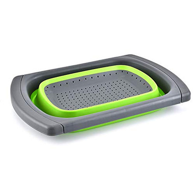 Kitchen Collapsible Colander?Over the Sink Colander with Handles ...