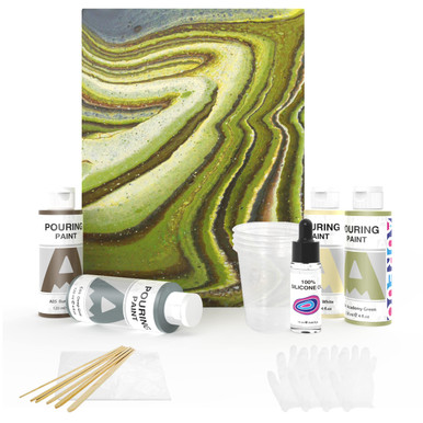 AUREUO Acrylic Paint Pouring Kit - 4 Colors 4 Oz./ 120ml Bottles High ...