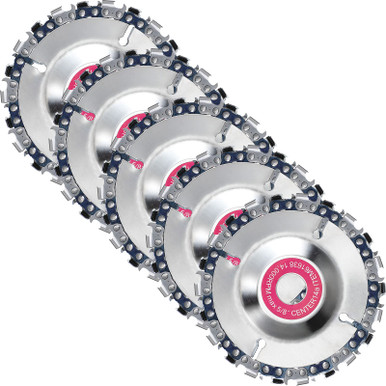 5 Pieces 5/8 Inch Wood Carving Chain Disc 4 Inch 22 Teeth Saw Blade ...