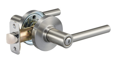 Amazon Basics Contemporary Madison Door Lever with Lock, Privacy, Satin ...