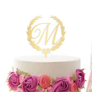 Personalized Cake Topper, Vinisong Initial Letter M Cake Topper Acrylic ...