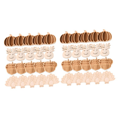 BESTOYARD Wooden Crafts 40 pcs DIY Wood Chips Wood Trim Arts and Crafts ...