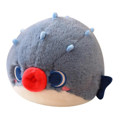 ikasus Large Pufferfish Plush Toy -45CM Blowfish Plush Toy Lifelike ...