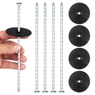 EISENSP 8 Inch Heavy Duty Landscape Stakes with Gasket Caps - 50 Sets ...