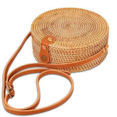 Handmade Craftsman Rattan Straw Bag Wicker Purse Rattan Crossbody Bag ...