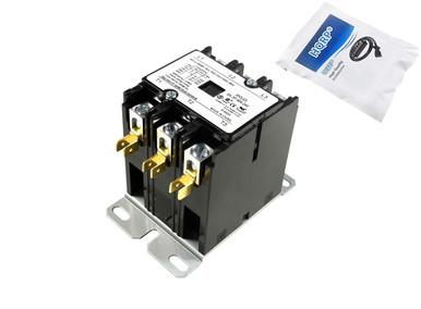 HQRP Three Pole / 3-Pole 40 Amp Coil 24-Volt AC Contactor HVAC Definite ...