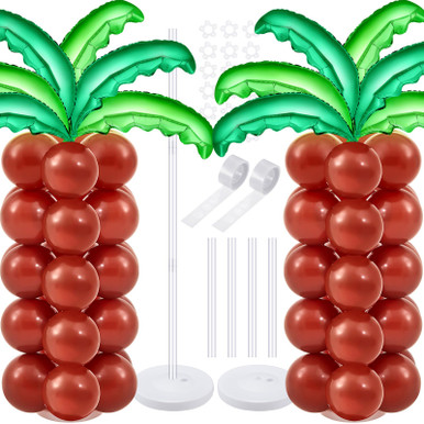 Jenaai 244 Pcs Coconut Palm Tree Balloons Set 12 Pcs Coconut Tree ...