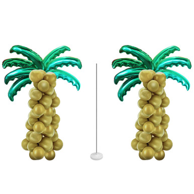 Palm Tree Leaves Coconut Balloons Kit,100 Pcs Balloon Column Stand Set ...