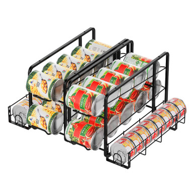 2 Pack Can Rack Organizer Stackable Can Storage Dispenser Pantry ...