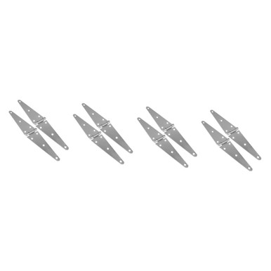 Shed Hinges 8 Pcs T-Hinge Heavy Galvanized Iron Silver Heavy Duty ...