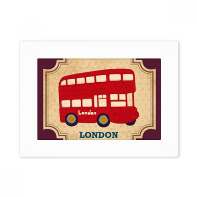UK London Double-Decker Bus Stamp Photo Mount Frame Picture Art ...
