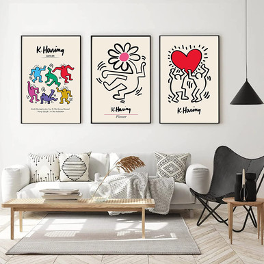 Poster Keith Haring Party Of Life - Keith Haring Dancer - Keith Haring ...