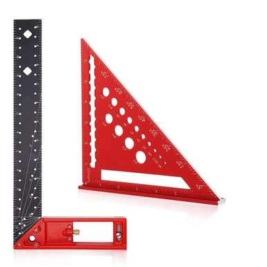 Dajianglx Rafter Square and Framing Square Tool Set, 7 in Aluminum ...