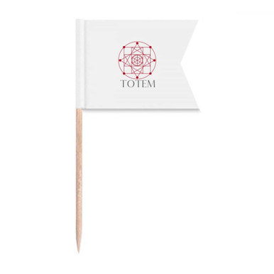 Round Line Triangular Square Toothpick Flags Labeling Marking for Party ...