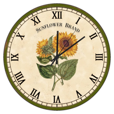 Farmhouse Bright Sunflower Farmhouse Clock for Wall Kitchen Wall Art ...