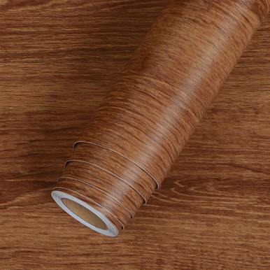 A-b-cil Dark Wood Contact Paper 400" X 16" Walnut Wood Wallpaper Peel ...