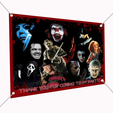 HORROR MOVIE ICONS Banner Large Vinyl Indoor or Outdoor Banner Sign ...