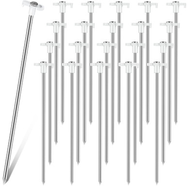 40 Pack 10 Inch Tent Stakes Heavy Duty Camping Stakes Bulk Galvanized ...
