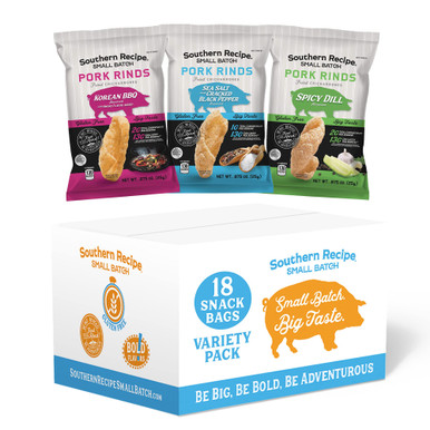 Pork Rinds Variety Pack | Salt & Pepper, Korean BBQ, & Spicy Dill ...