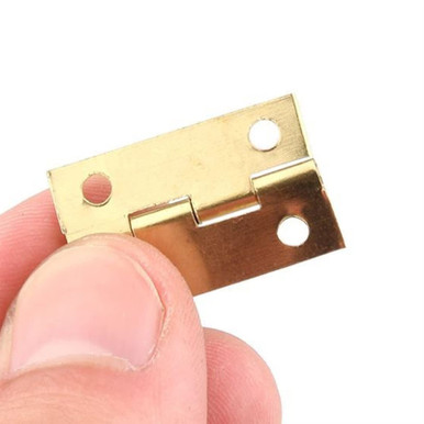 GOOFFY 20Pcs Mini Hinge Stock Furniture Connectors 4 Hole Small Wooden ...