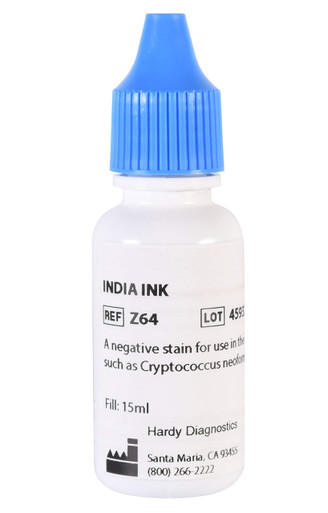 India Ink, for Cryptococcus, Dropper Bottle, 15ml, by Hardy Diagnostics ...