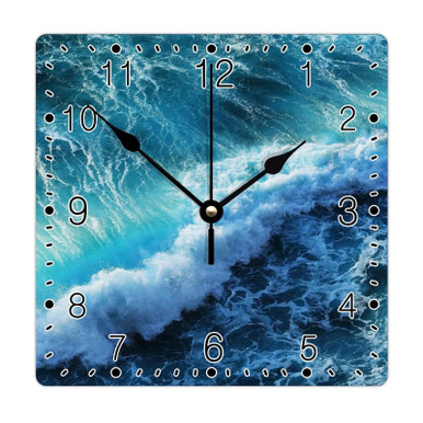 godblessign Rustic Reality Sea Waves Wall Clock Beach Decor Welcome to ...
